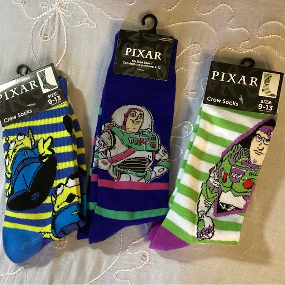 Disney | Underwear & Socks | Disney Pixar Toy Story Trio Crew Socks ...